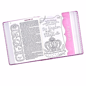 ESV Holy Bible, My Creative Bible For Girls, Hardcover w/Ribbon Marker, Illustrated Coloring, Journaling and Devotional Bible, English Standard Version, Purple Glitter