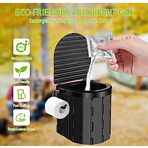 Portable Toilet Kit for Adults,Pop Up Privacy Tent,Large Portable Toilet Potty for Adults,12 Toilet Bags,12 Pack Liquid Waste Gel,Washable,Portable Outdoor Showers, Tents,Camp Toilets,Changing Rooms