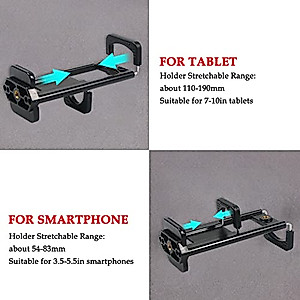 O'woda Tablet/Phone Holder for DJI Phantom 3/3 3 Standard, 2 in 1 Adjustable iPad Bracket Stand for DJI Phantom 3/3 Standard Remote Controller