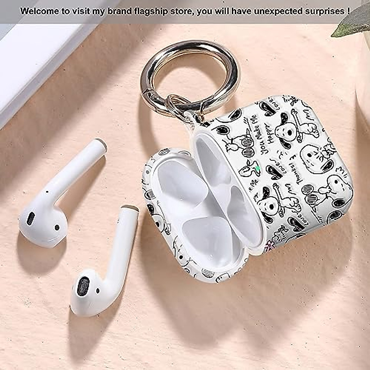 CULIPPA for Airpods 2 Case Cover Cool Creative and Unique Pattern Design Airpods 2nd Generation Silicone Protective Case Portable & Shockproof for Women Men with Lanyard for Apple Airpods 2/1