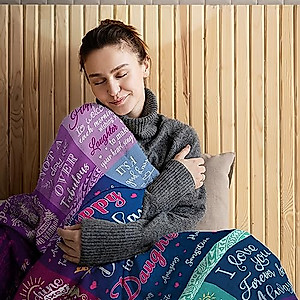 Wisegem Daughter Birthday Gifts - to My Daughter Gifts for Birthday Blanket 60"x50" - Birthday Gift for Daughter - Happy Birthday Daughter Gift Ideas for Girls - Daughters Bday Party Decor Presents