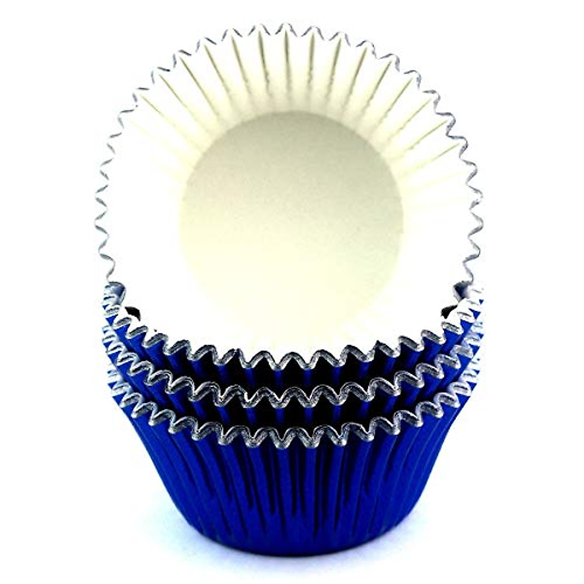 Eoonfirst Foil Metallic Cupcake Liners Standard Baking Cups 100 Pcs (Navy Blue)