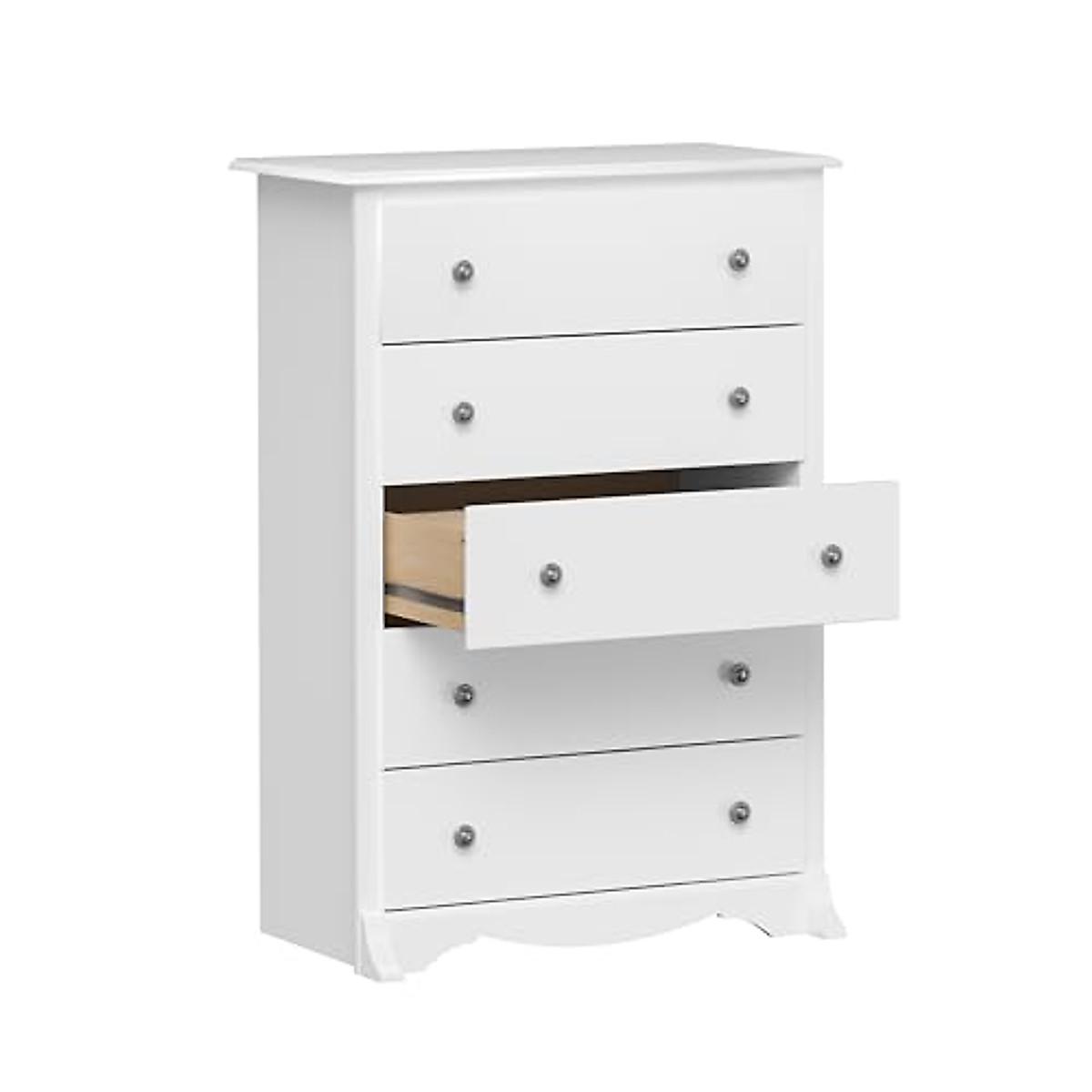 Prepac Sonoma Superior 5-Drawer Chest for Bedroom - Spacious and Stylish Chest of Drawers, Measuring 17.75"D x 31.5"W x 44.75"H, In White Finish