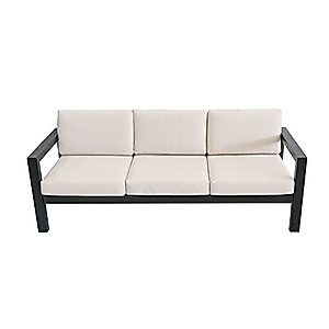 Quality Outdoor Living Monterey 4-Piece Outdoor Deep Seating Conversation Set, Black