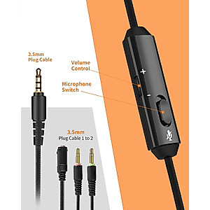 XIBERIA Gaming Headset for Xbox One/PS4/PS5/PC/Mac,Controller,Noise Cancelling Over Ear Headphones with Mic, Bass Surround Soft Memory Earmuffs (Renewed)