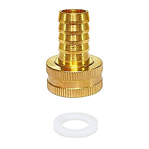 YOUHO Garden Hose Adapter Swivel Fitting GHT 3/4 to 1/2 Hose Drip Irrigation Tubing to Faucet - Reusable Connector Fittings for Most Rain Bird, Orbit, Dig, Toro 7/16 or 1/2 Tubing x 3/4" GHT(2PCS)