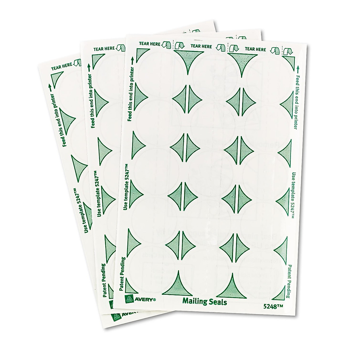 Avery 05248 Mailing Seals, 1-Inch Round, 480/PK, Clear