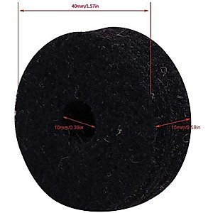 Round soft black Cy/mb stand felt washer replacement, suitable for 15 sets of drums（1.57 Inch）