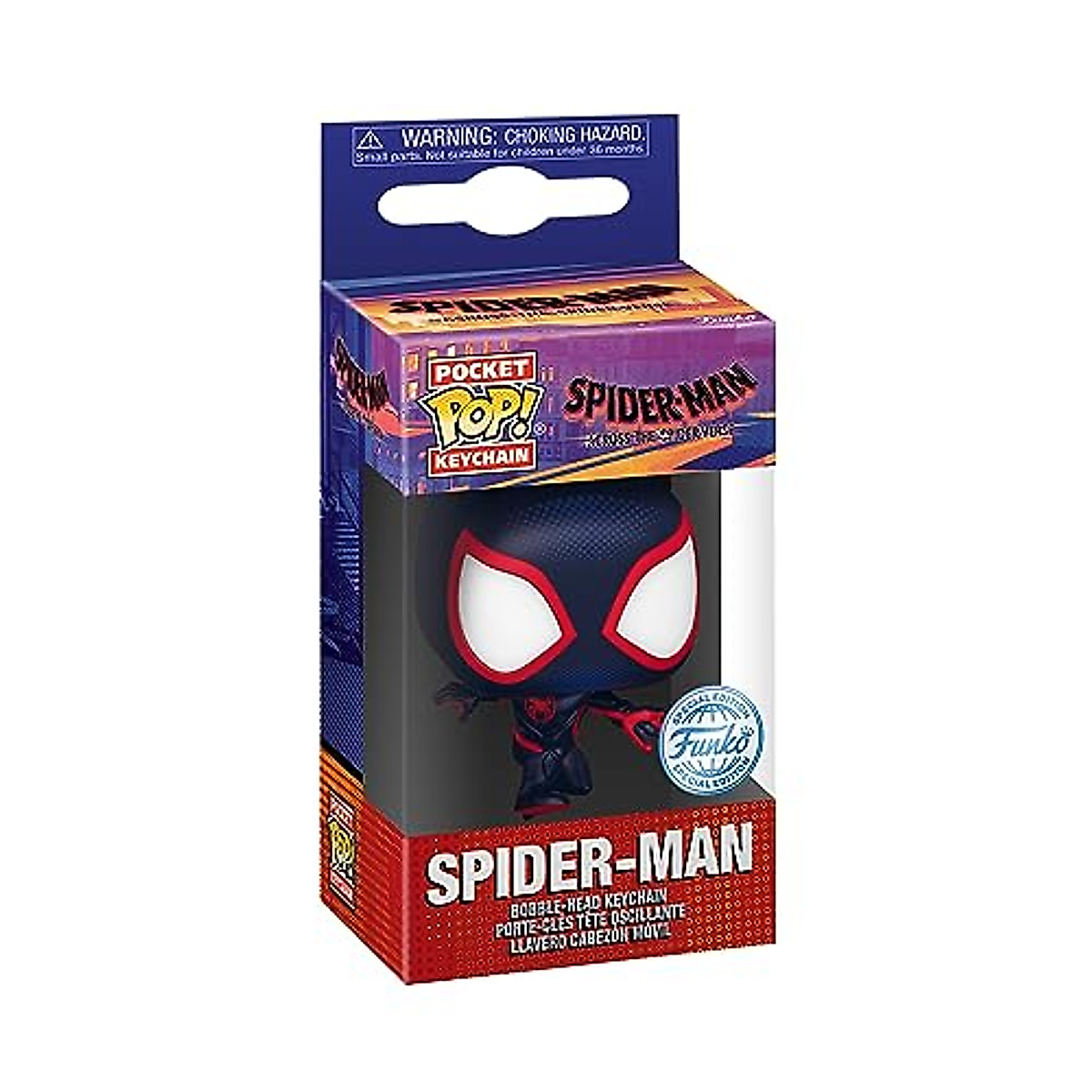 Funko Pocket Pop! Spider-Man: Across The Spider-Verse (2023) - Miles Morales as Spider-Man (Thwip Hand) Keychain Special Edition Marvel Exclusive Vinyl Keychain