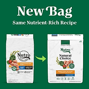 Nutro Natural Choice Adult Large Breed Dry Dog Food, Chicken and Brown Rice Recipe, 36 lb. Bag