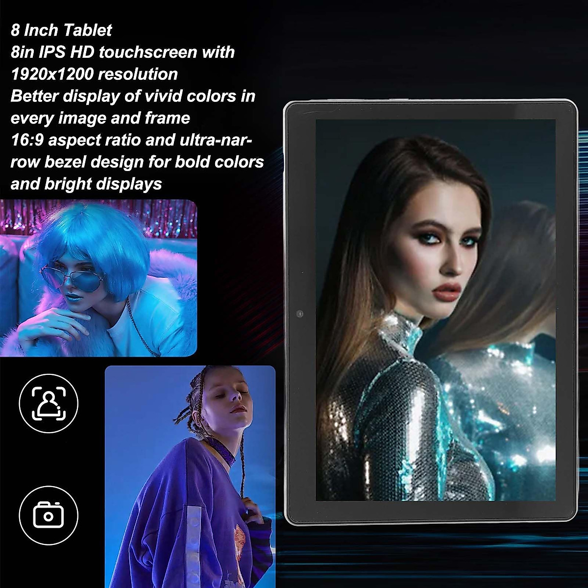 Gugxiom 4G LTE Tablet,Android 11 Tablet,8In IPS Hd Touchscreen,Octa Core Processor,with Dual Cameras,15 Days of Standby Time (US Plug)