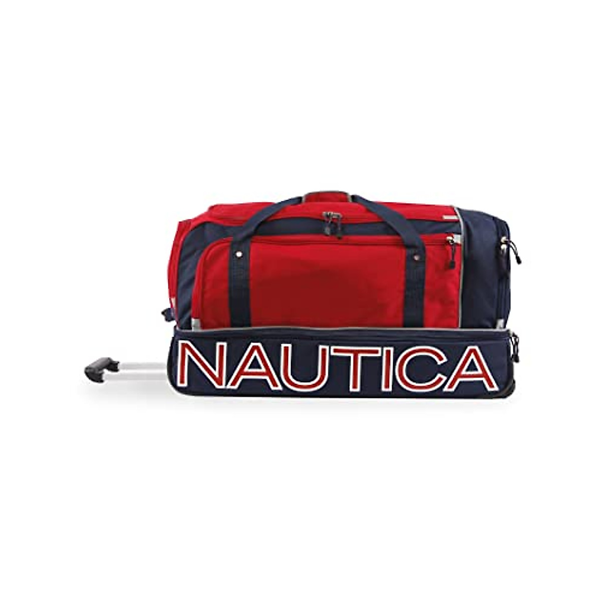 NAUTICA Submariner 30" Rolling Duffel, RED/Navy