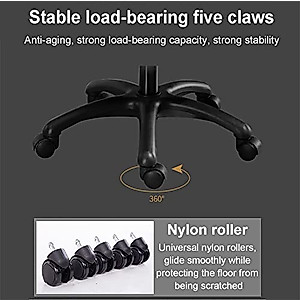 MDHP Executive Office Chair with Wheels, Pu Leather Task Chair Comfortable Height Adjustable Desk Chairs, Swivel High Back Computer Chair 330lbs Capacity(45x45x102cm(18x18x40in), Black)