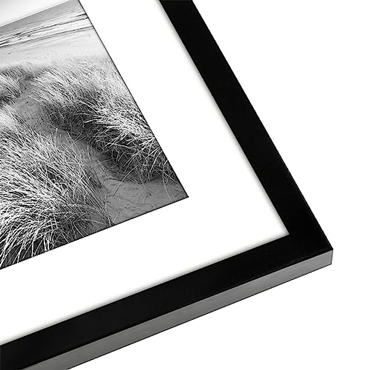 Americanflat 8x10 Picture Frame in Black - 2 Pack - Use as 5x7 Picture Frame with Mat or 8x10 Frame Without Mat - Includes Sawtooth Hanging Hardware for Horizontal or Vertical Display