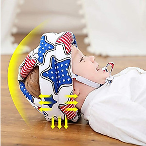 Baby Safety Helmet, Toddler Walking Helmet for Crawling, Baby Bumper Head Protector, Kids Anti-Fall Safety Cap Cushion Breathable for Baby Learning to Walk (Blue)