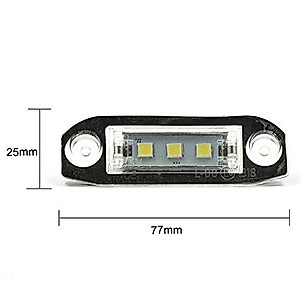 Rui Xin 213 2PCS White LED light Error Free Number License Plate Lights Car Number Lamp For Volvo S80 XC90 S40 V60 XC60 S60 V70 C70 Lamp Bulb Kit