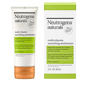 Neutrogena Naturals Multi-Vitamin Nourishing Daily Face Moisturizer with Antioxidant Bionutrients & Vitamins B, C & E, Non-Comedogenic & Sulfate-, Paraben-, Phthalate- & Dye-Free, 3 fl. oz