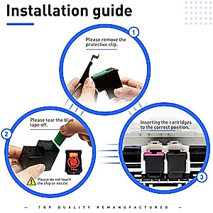 HavaTek Remanufactured Ink Cartridge Replacement for HP 74 75 Combo Pack Fit for PhotoSmart C4280 C5280 C4480 C4250 C5550 C4400 C4580 DeskJet D4360 OfficeJet J5780 Printer (1 Black,1 Tri-Color)