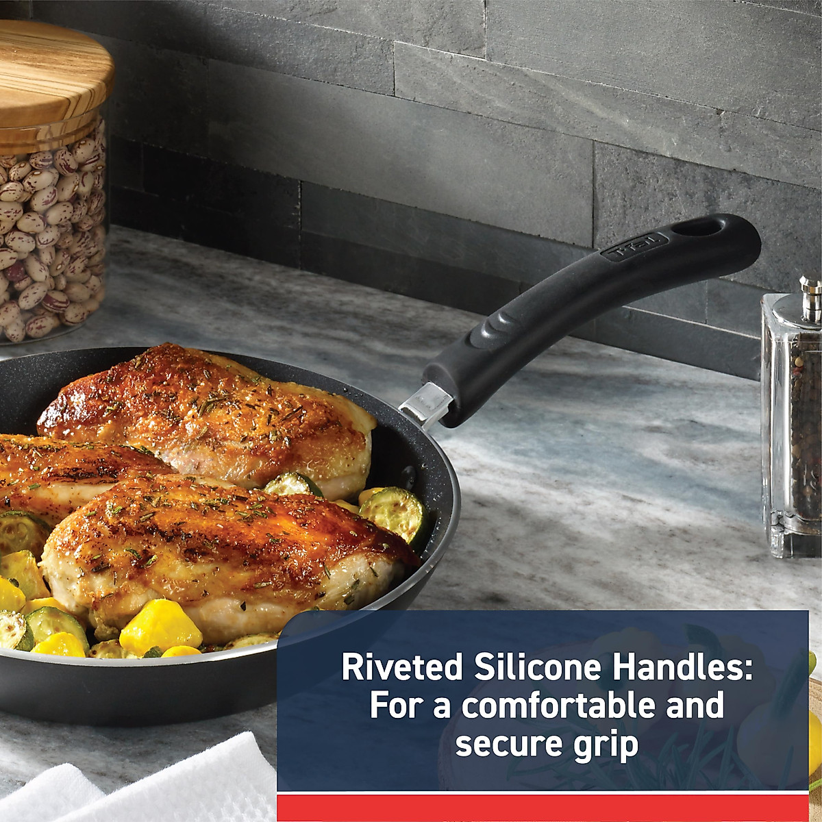 T-fal E93805 Professional Total Nonstick Thermo-Spot Heat Indicator Fry Pan, 10.5-Inch, Black