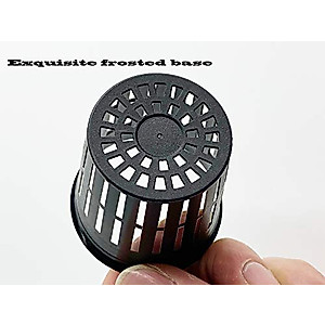 2 Inch Plastic Net Cups, Pots Plant Containers, for Hydroponics Aquaponics Orchids, 50 Pcs Black.