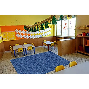 KOECKRITZ Soft and Colorful Kids Classroom Area Rugs (Passes Flammability Pill Test) Many Sizes and Bright Colors to Select from (7' x 9', Royal)