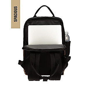 Dickies Brooklyn Backpack for School Classic Logo Water Resistant Casual Everyday Bookbag with Carry Handles for Travel, Fits 15 Inch Notebook (Black)