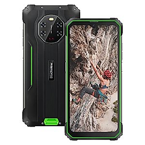 Rugged Smartphone, Blackview BV8800, 8GB+128GB, 8380mAh Battery with 33W Fast Charge, 4G Dual Sim Unlocked Cell Phones, 50MP+16MP+8MP+2MP+20MP IR Rear Camera, 6.58“FHD Display, IP68 & IP69K Waterproof