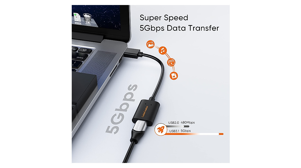 CableCreation USB C to USB A Adapter - Fast 5Gbps Transfer