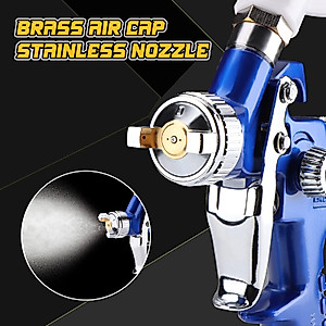 ENDOZER General Purpose Mini HVLP Spray Guns Auto Car Detail Paint Sprayer Spot Repair with 0.8mm Nozzle 125CC