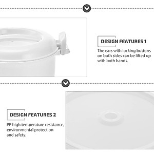 Microwave Rice Cooker Lid Spoon Multifunctional Microwave Steamer Rice Pasta Vegetables Non stick Home Meal Prep