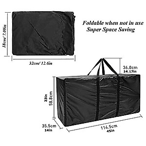 PawGiant Hay Bale Storage Bag, 420D Large Waterproof Hay Bag with 3-Sided Zipper, Foldable Portable Hay Bale Tote Bag for Horse, Cattle, Livestock, and Christmas Tree (45" x 23" x 14")