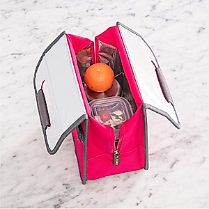 meori Green Foldable Lunchbox Cooler Spring Outdoor Work Picnic Insulated Collapsible Back to School Lunch, zzzz-s