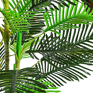 4.3 Feet Artificial Palm Plant Tree with 29 Trunks Faux Tree and Pot for Home Office Decoration…