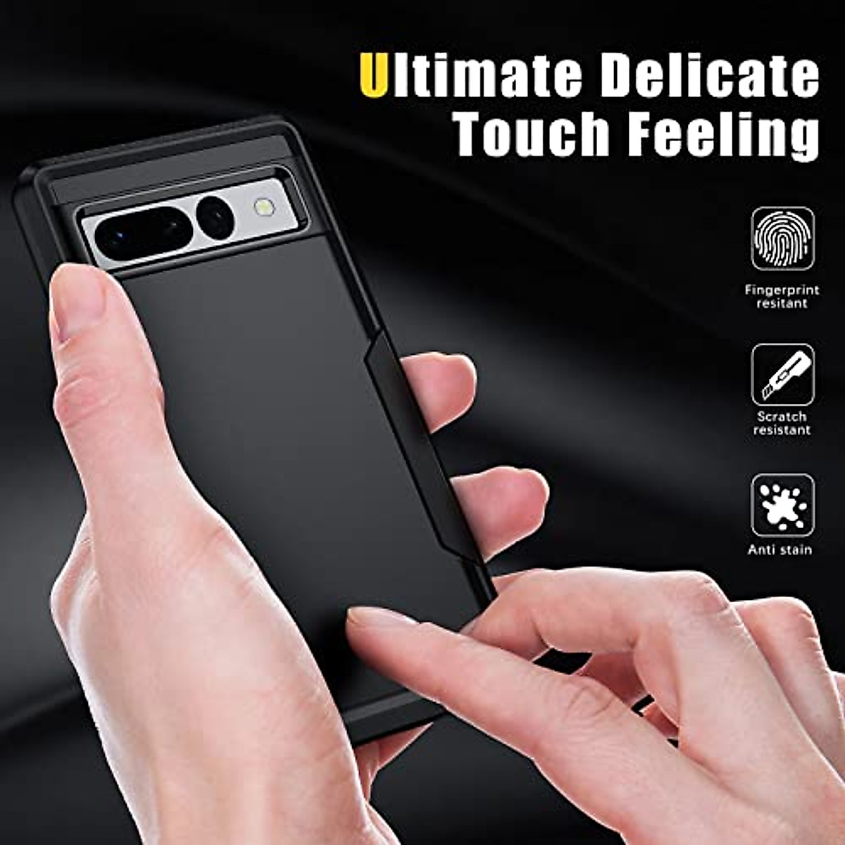 Vinve Case Compatible with Google Pixel 7 Pro, [Military Grade] Heavy Duty Shockproof Hybrid Rugged Bumper Protective Case for Pixel 7 Pro (Black)