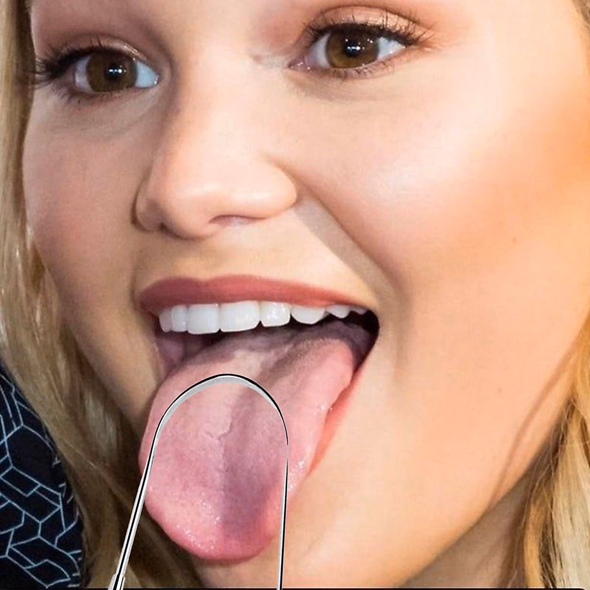 Zlongron U-shaped metal stainless steel toungescraper, is a bad breath eliminating oral care tongue brush, durable, easy to clean tongue scraper with case. bring you a day of fresh breath.