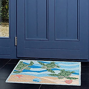 Jellybean Sea Turtle Beach Indoor Outdoor Rug