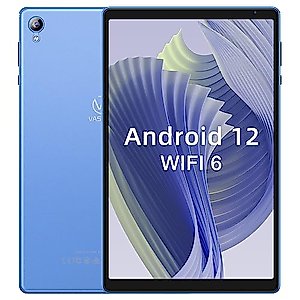 VASOUN Android Tablet 10 inch, 2 GB RAM, 32 GB Android 12 Tablet, Kids Tablet, IPS HD Display, GPS, FM, Quad-Core Processor, Wi-Fi (Blue)