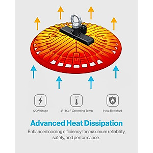 Sunco 6 Pack UFO LED Plug & Play High Bay Light, Lighting for Warehouse, 5000K Daylight, 150W, Power Cord Included, 19500 LM, 120VAC, IP65 Waterproof Shatterproof Fixture - UL Listed