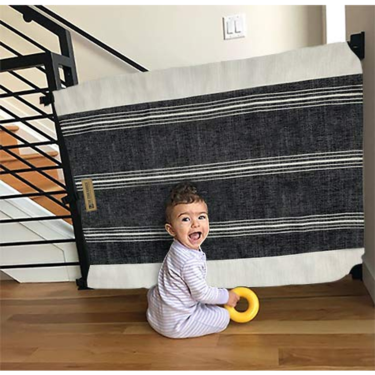 The Stair Barrier Baby and Pet Gate: Banister to Wall Baby Gate - Safety Gates for Kids or Dogs - Fabric Baby Gate for Stairs with Banisters- 36" - 43" Wide, 32" Height - Made in The USA, New 2066