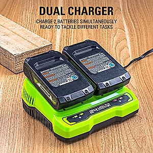 Greenworks 24V Brushless Cordless Impact Driver Kit, 2650 in./lbs Torque 1/4-inch Hex, Variable Speed Impact Drill/Driver Set, Included Power Bank, Bits and Tool Bag