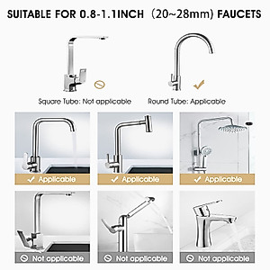 CZMIYRPY Stainless Steel Faucet Rack - Sponge Holder for Kitchen Sink Adjustable Detachable Faucet Rack, Sink Sponge Holder for Soap, Shampoo, Shower Caddy Shelf