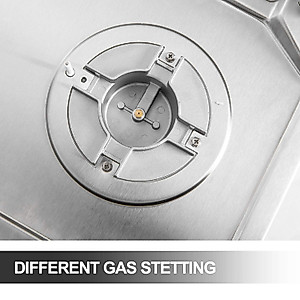 22″x20″ Built in Gas Cooktop 4 Burners Stainless Steel Stove with NG/LPG Conversion Kit Thermocouple Protection and Easy to Clean (20Wx22L)