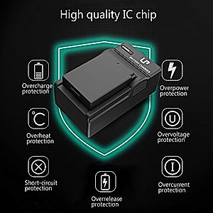 LP-E10 Battery Charger Pack, LP 1-Pack Battery & Charger, Compatible with Canon EOS Rebel T3, T5, T6, T7, T100, 1100D, 1200D, 1300D,1500D,2000D,3000D, 4000D Kiss X50, X70 (Not for T3i T5i T6i T6s T7i)