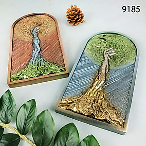 1 Set of Tree of Life Resin Mold Ornament Display Silicone Molds Epoxy Resin Body Tray Pendant Articles Stuff for Decoration Table Desk Office, Handmade DIY Making Art Crafts