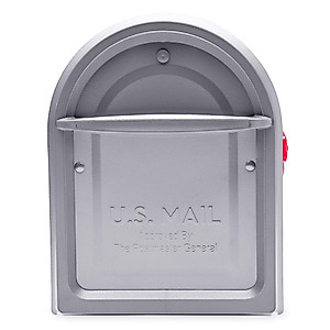 Architectural Mailboxes Mapleton Galvanized Steel Post Mount Mailbox, Compatibility Code F, 7900-2GR-R-10, Graphite, Large Capacity