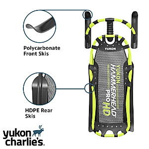 Yukon Charlie's Hammerhead Pro HD Sled | Single Rider, Speed and Steering Control, 52-inch x 22-inch