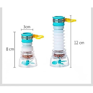 Blue 360 Degree Rotating Faucet Aerator Telescopic Anti-Splash Water- Saving Tap Sprayer, Tap Nozzle With Filter Tip Faucet Adapter for Kitchen Bathroom Faucet Parts Water Filtration and Softeners