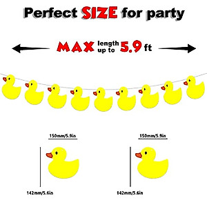 Cute Cartoon Little Yellow Duck Photo Banner Backdrop Flag Background Photo Booth Props Animal Farm Theme Decor for Ducky Duck Bday 1st Birthday Party Favors Supplies Decorations