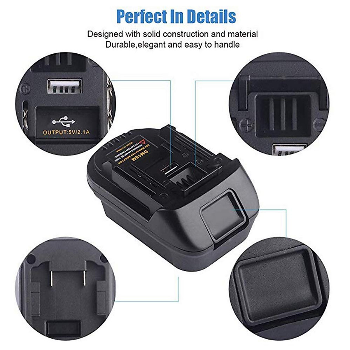 DM18M Battery Adapter for Milwaukee to Makita Battery, for Milwaukee 18V for Dewalt 20V Battery Convert to for Makita 18V Battery