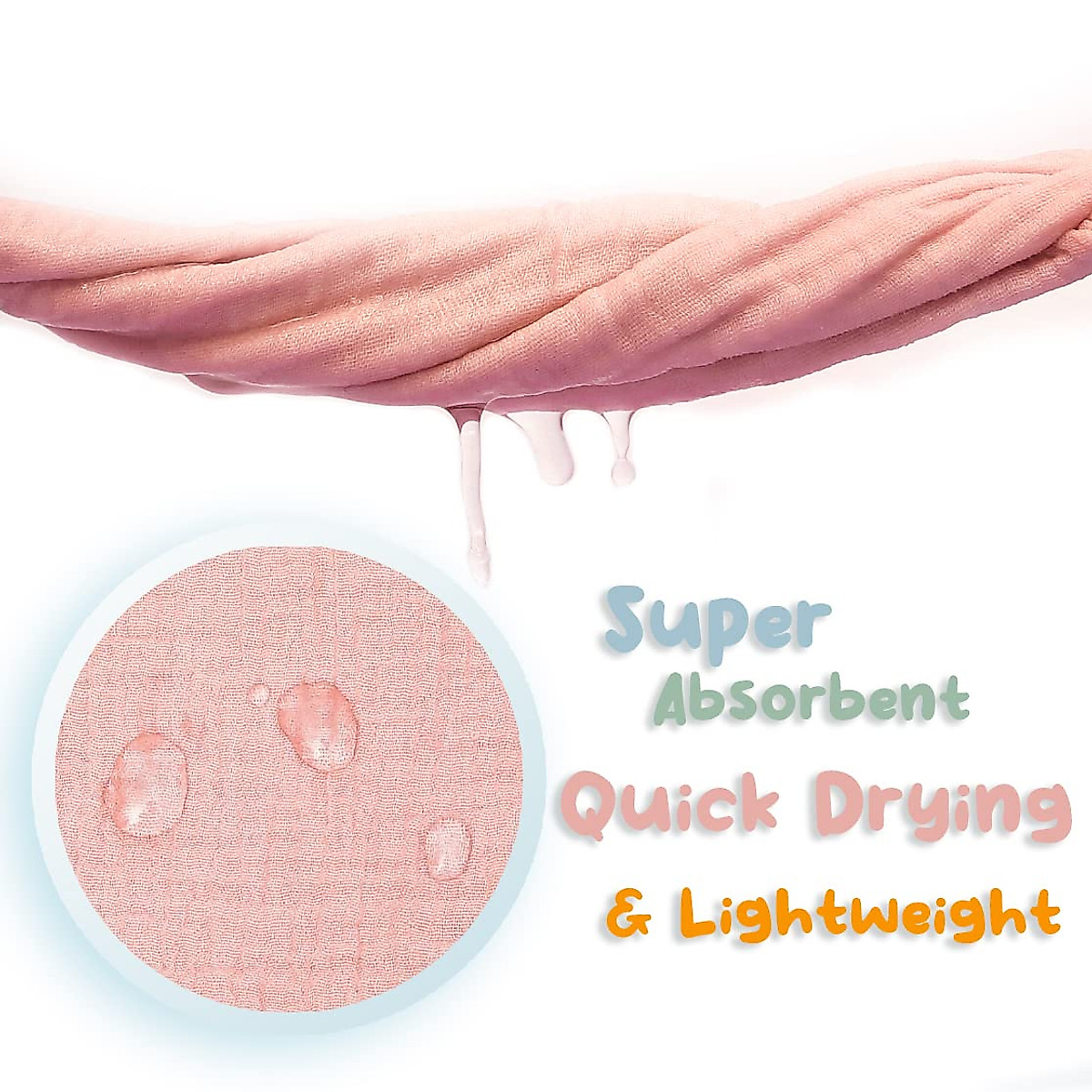 Cherub Absorbent Muslin Bibs for Boys 8 Pack, 100% Cotton Baby Bibs for Drooling and Teething, Soft Baby Boy Bibs, Muslin Bandana Drool Bibs for Baby Boy